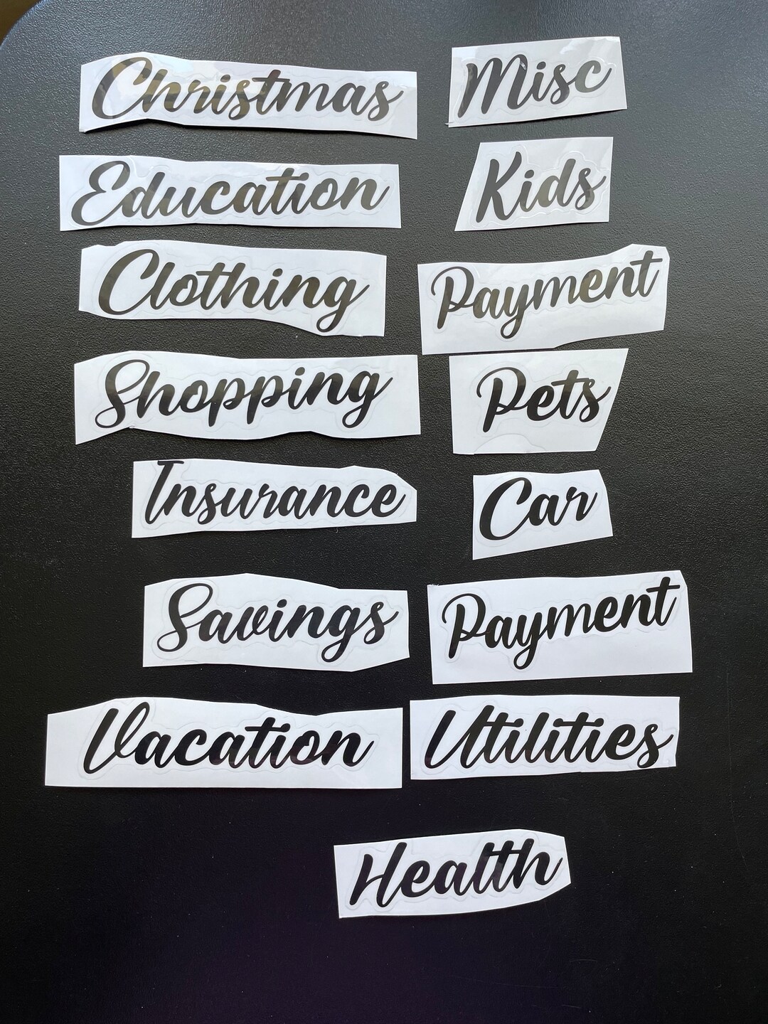 Budgeting Sticker Labels for Envelopes - Black - Etsy
