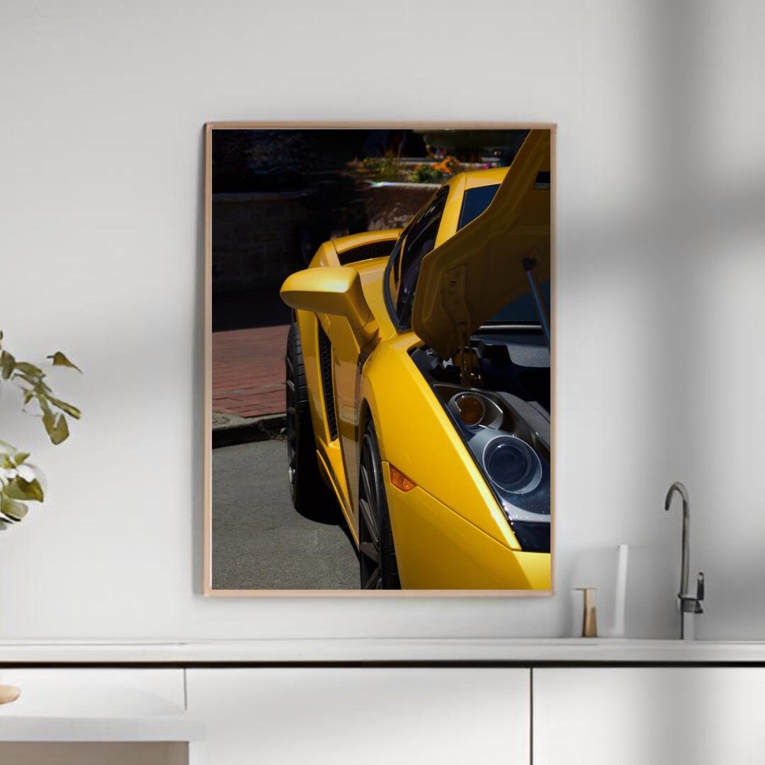 Lamborghini Gallardo Poster, Digital Poster, Car Wall Art, Lamborghini ...