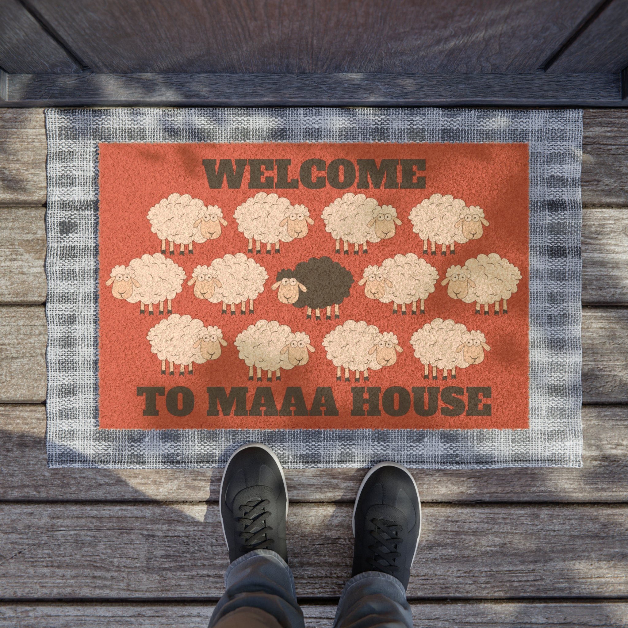 Welcome to MAAA House Doormat,black Sheep Front Doormat,newlywed Gift ...