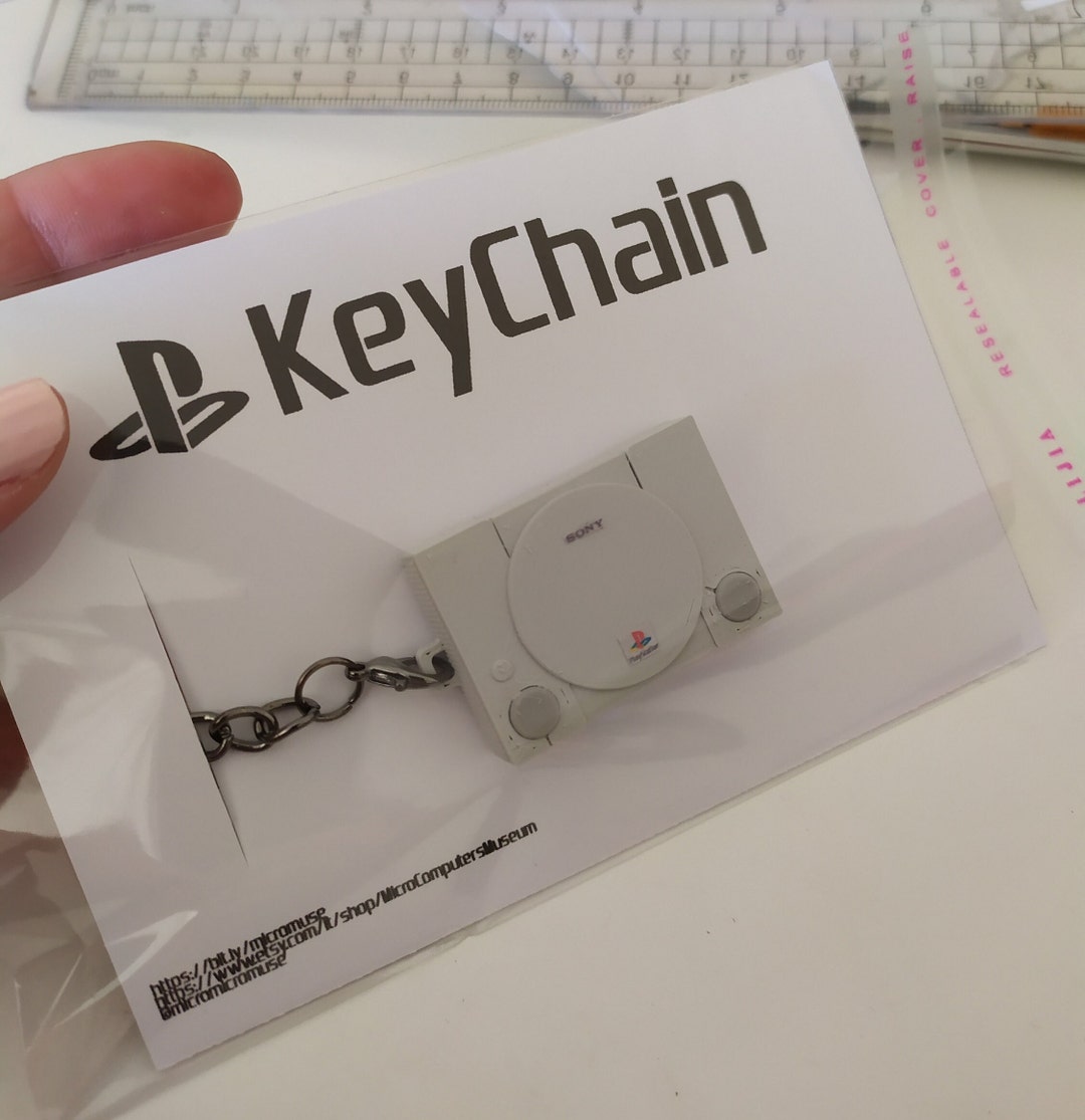 PS1 - Playstation Console Keychain - Etsy