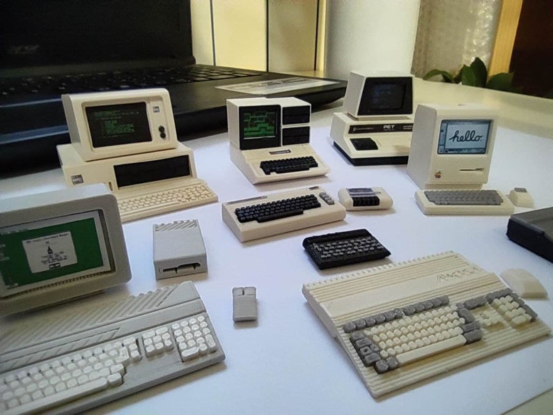 SET - 9 Retro Computers Miniatures - Etsy
