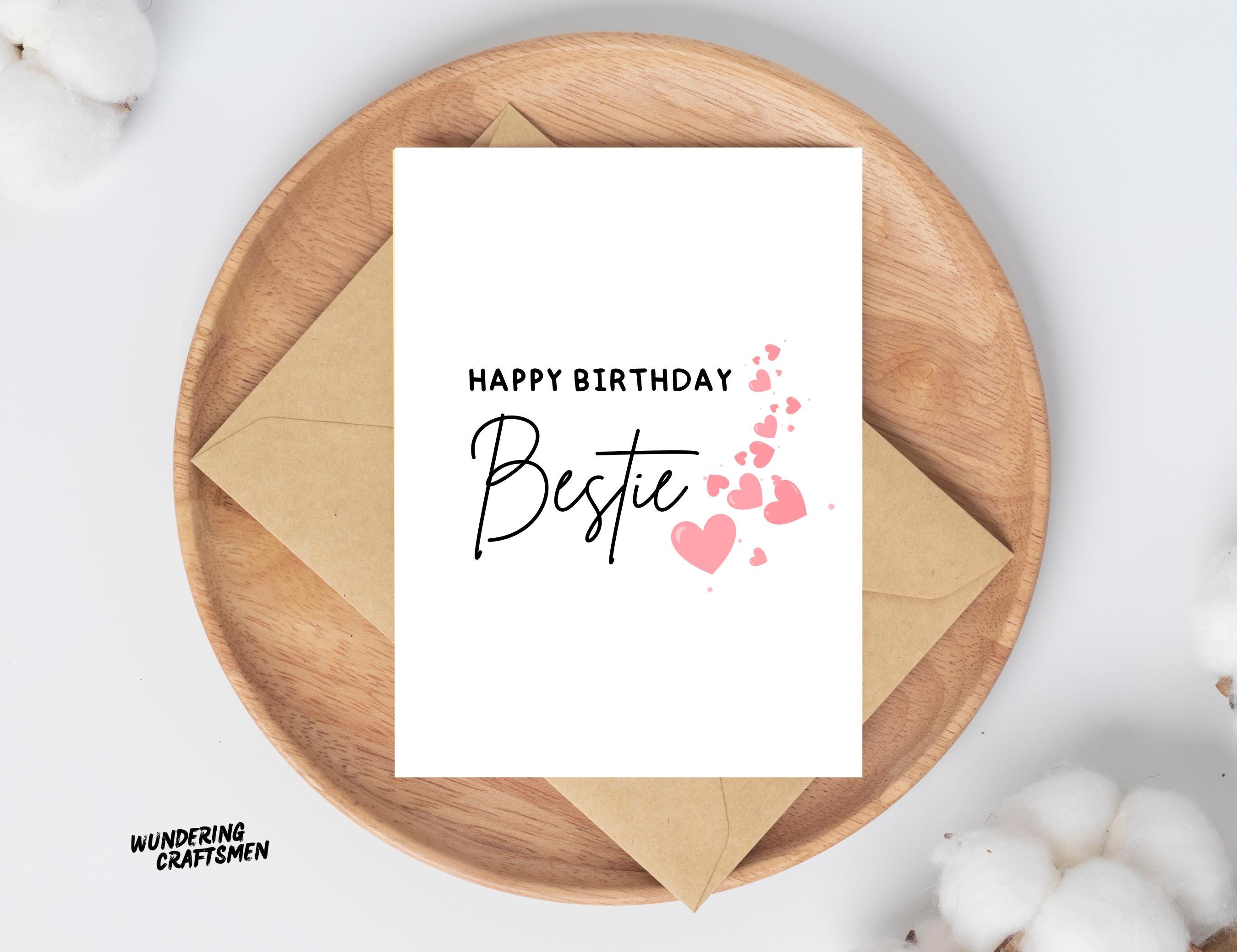 Editable Bestie Birthday Card Digital Happy Birthday Card for Best ...
