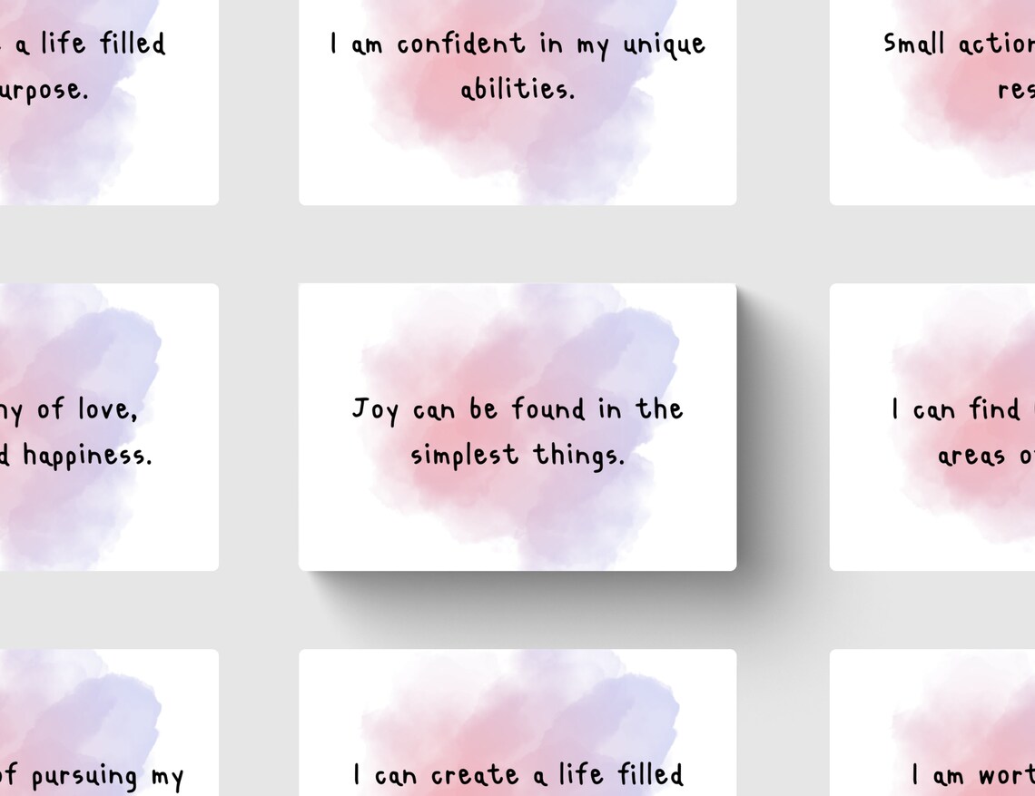 300 Unique Affirmation Cards Pocket Positivity Supportive Cards Notes ...