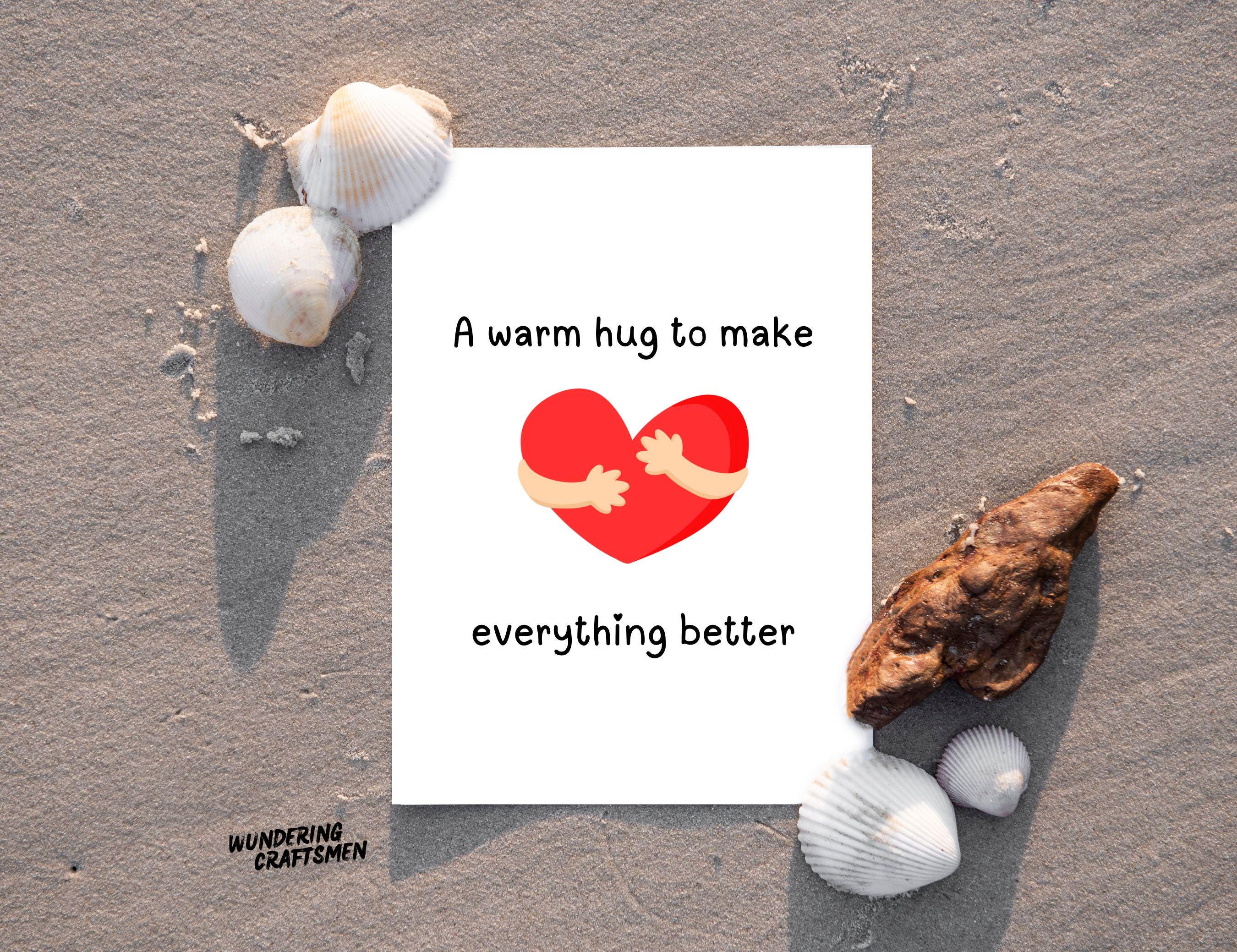 Warm Hug Card Printable Personalized Cheer up Card Print at Home ...