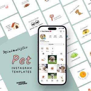Customizable Pet Instagram Templates Social Media Posts Planner Pet ...