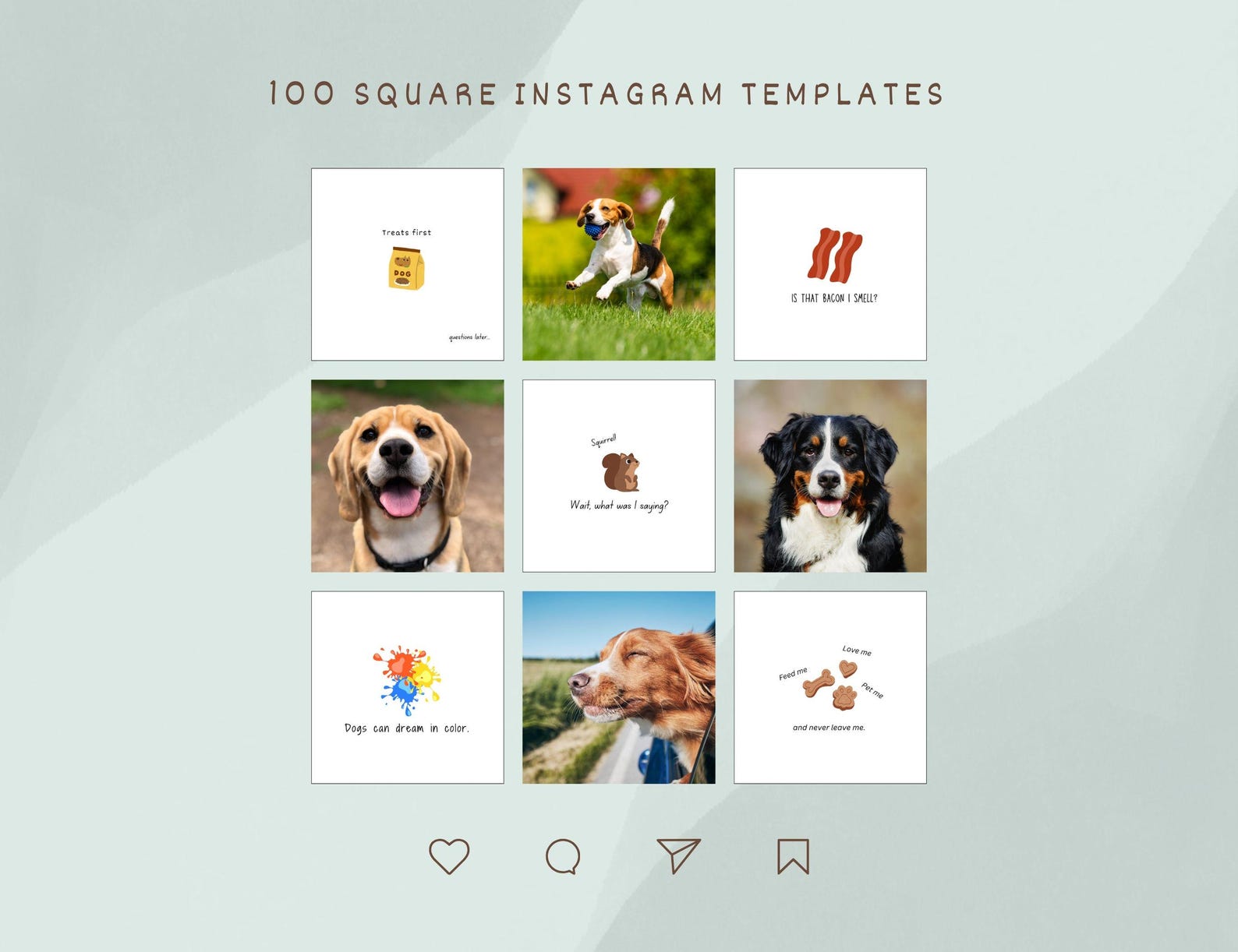 Customizable Pet Instagram Templates Social Media Posts Planner Pet ...