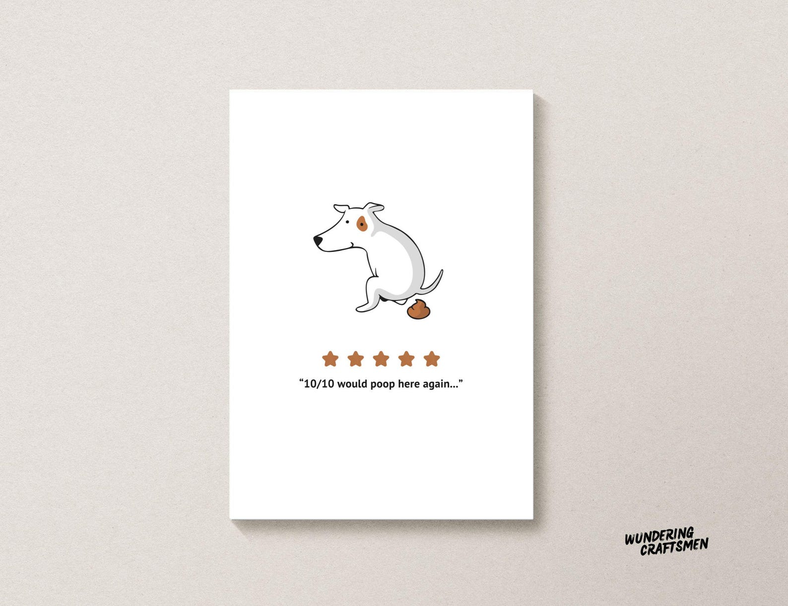 Pooping Dog Print Funny Toilet Dog Poster Funny Dog Print Bathroom ...