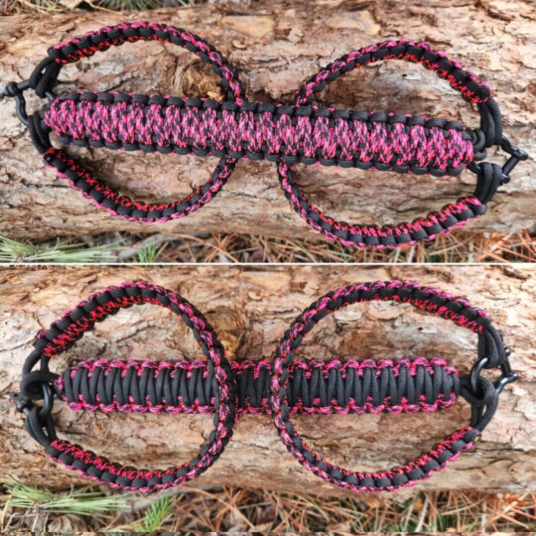Neon Pink and Black Jeep Roll-bar Grab Handles Paracord Grips ...