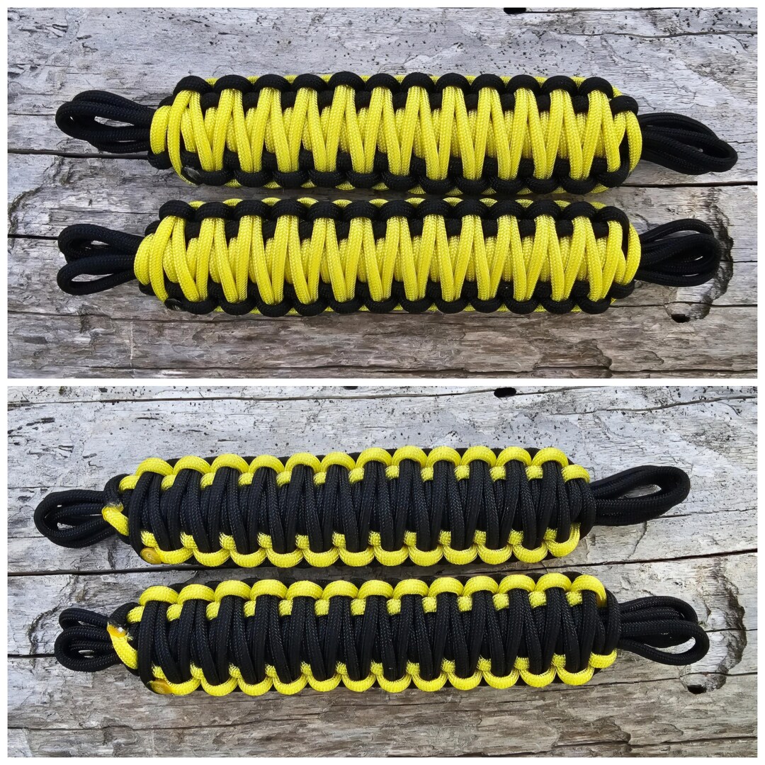 Paracord Door Limit Straps-black and Light Yellow-set of 2 - Etsy