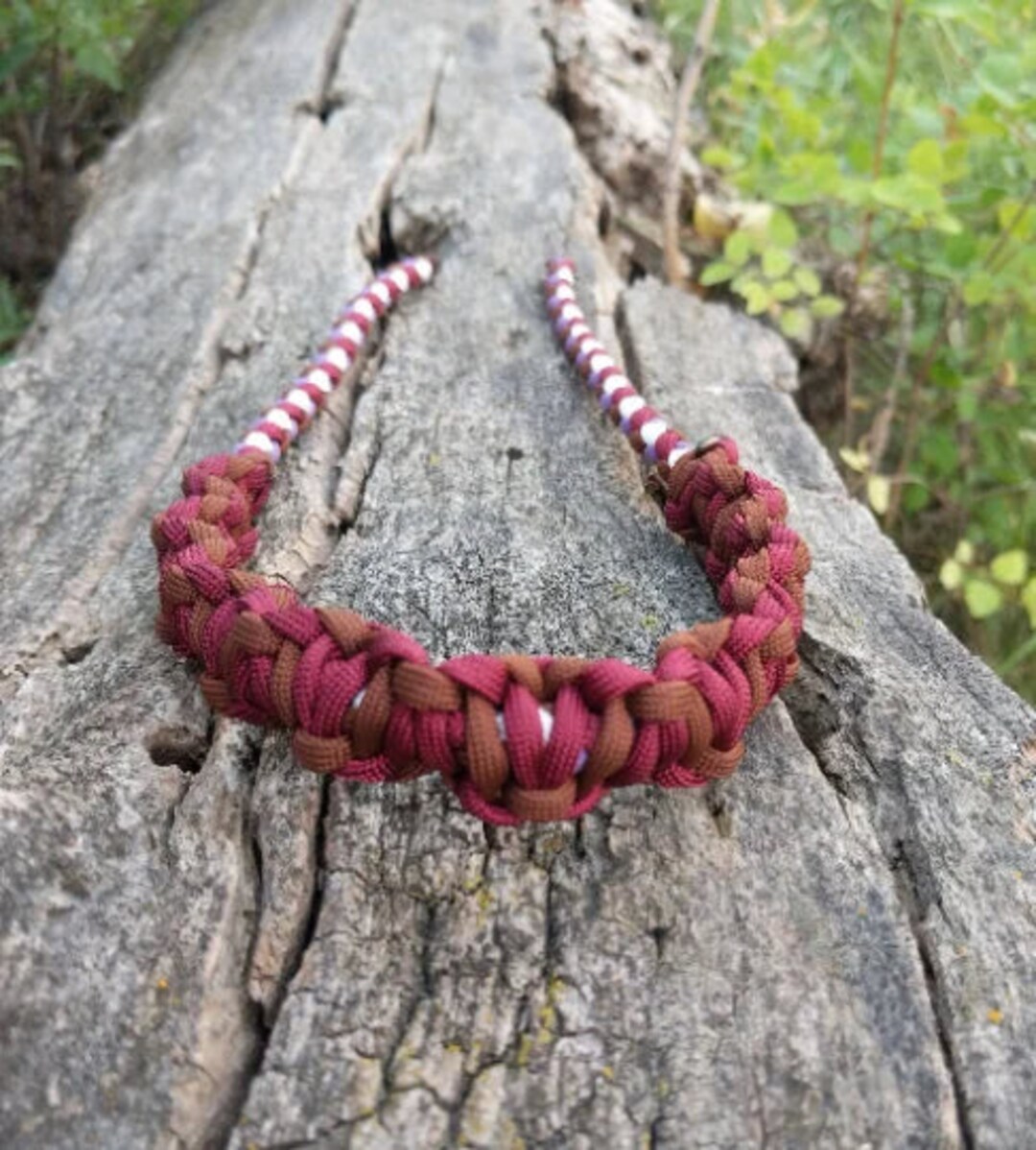 Handmade Brown Burgundy Paracord Bow Sling: DNA Weave Archery Wrist ...