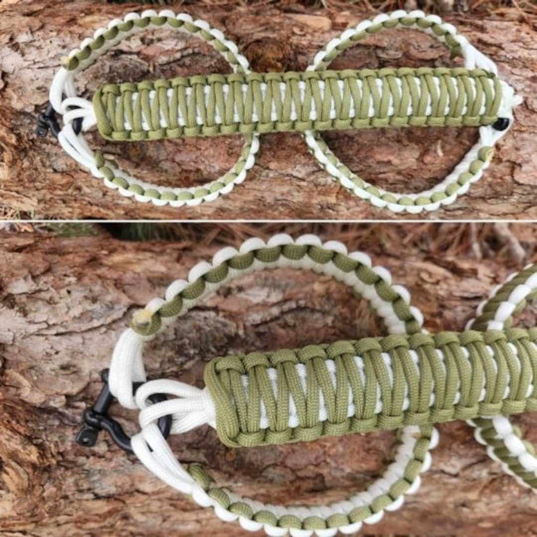 White and Olive Jeep Roll-bar Grab Handles Paracord Grips Reversible ...