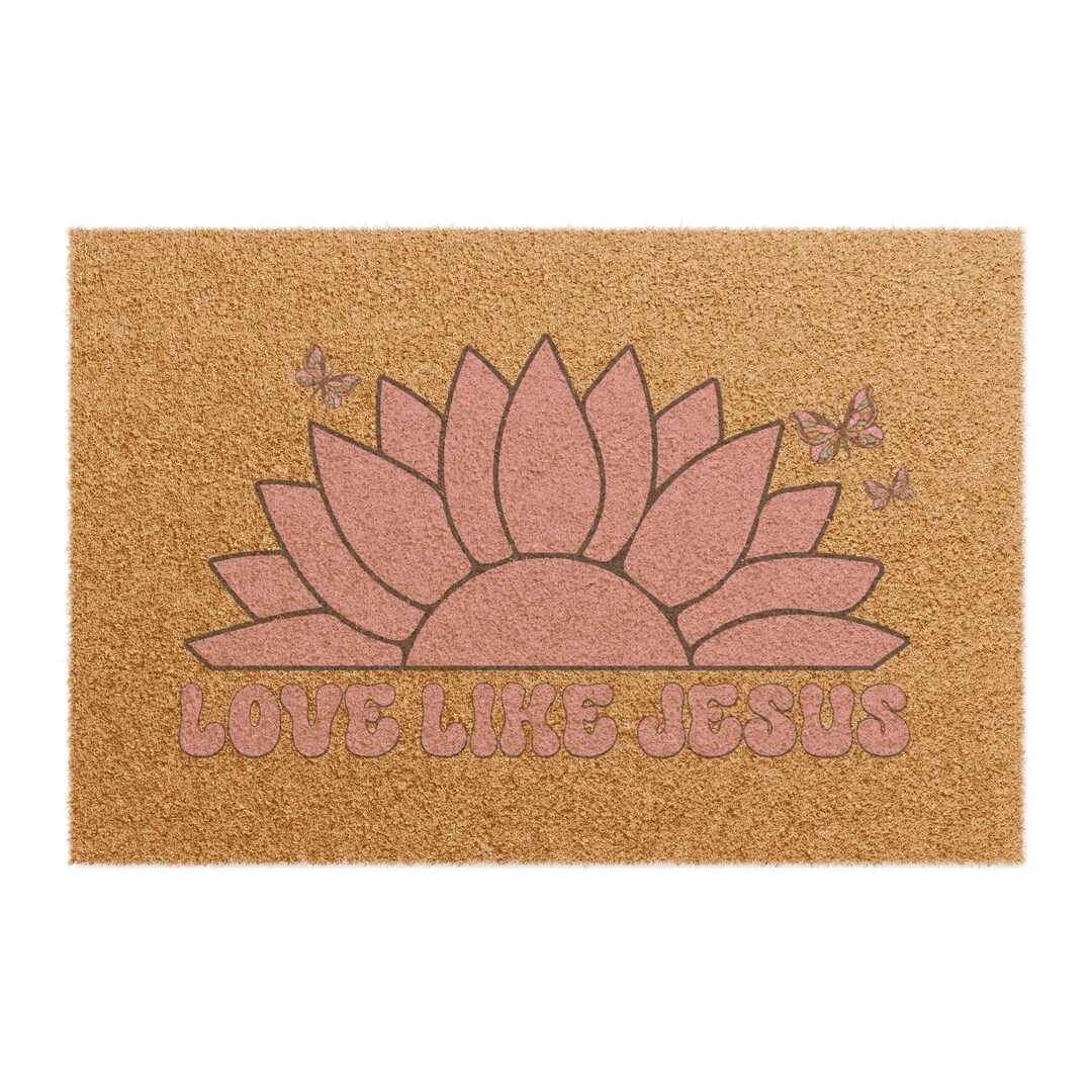 Religious Doormat, Love Like Jesus Rug, Christian Welcome Mat, Bible ...