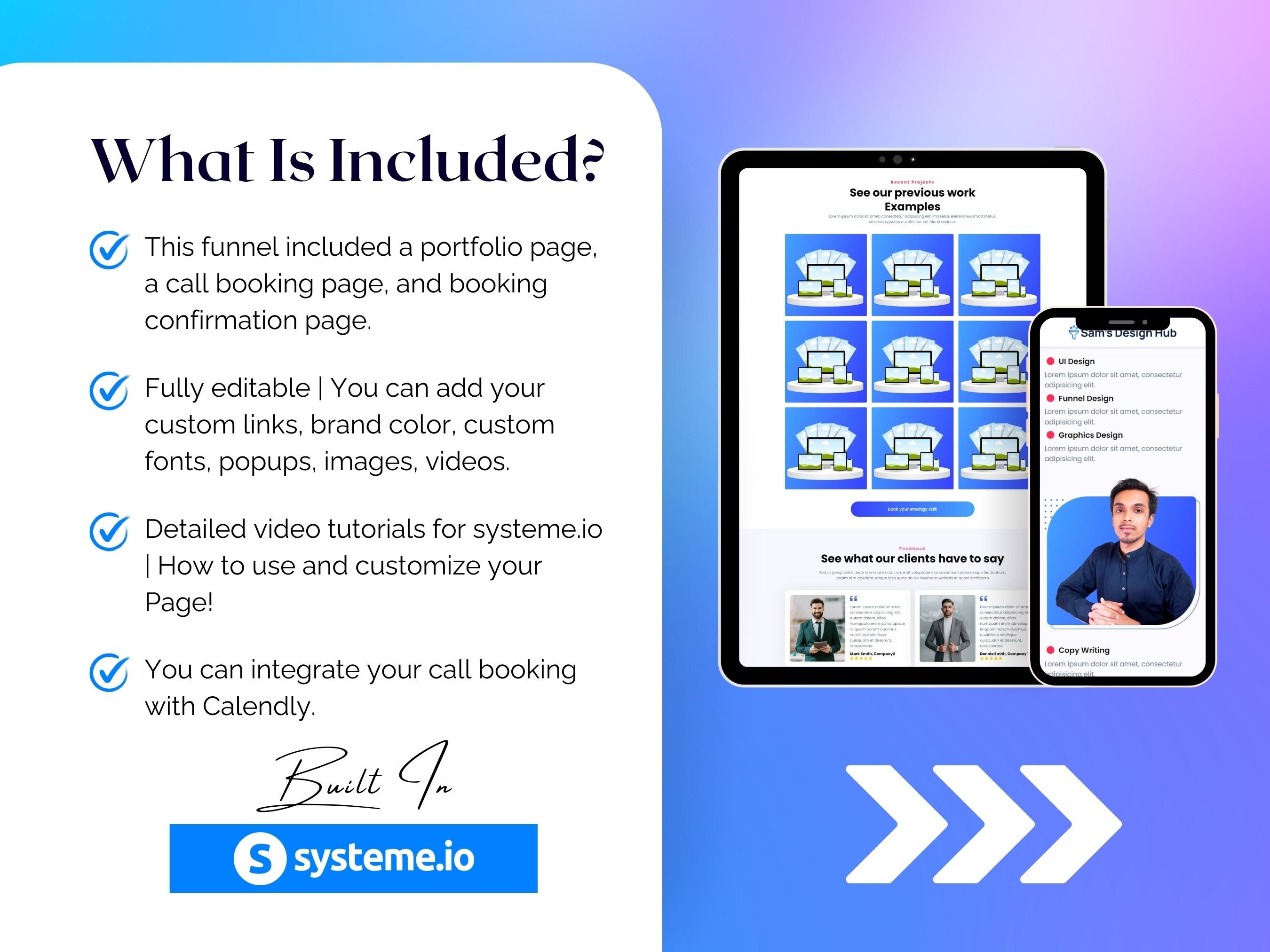 3-step Portfolio Funnel Template | Book More Calls and Close More ...