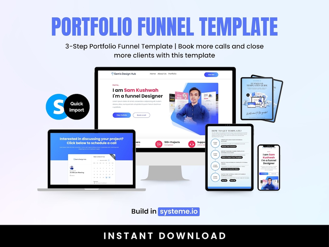 3-step Portfolio Funnel Template | Book More Calls and Close More ...