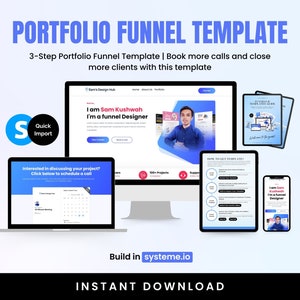 3-step Portfolio Funnel Template | Book More Calls and Close More ...