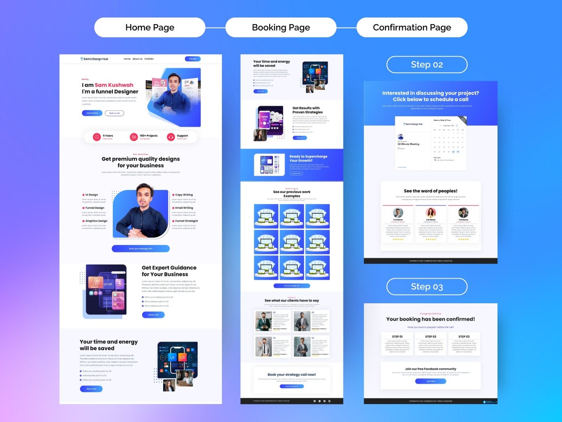 3-step Portfolio Funnel Template Book More Calls and Close More Clients ...