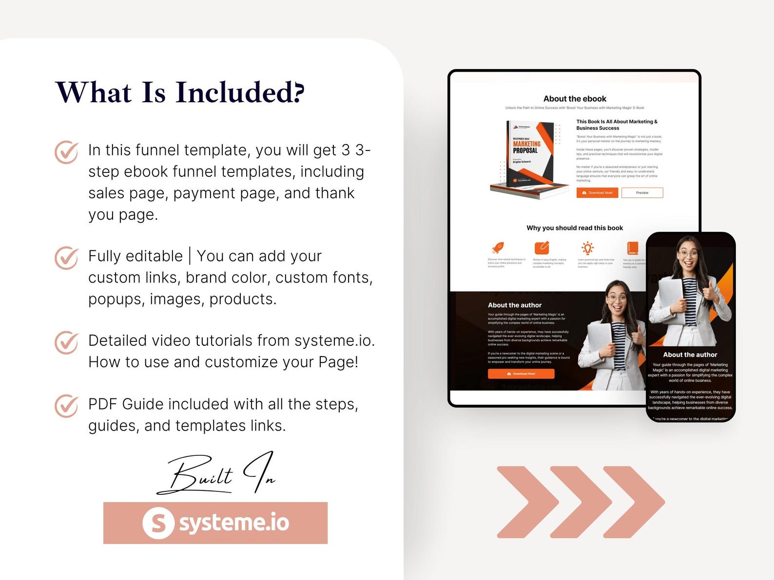 E-book Funnel Template Built in Systeme.io | Sell Your E-book Like a ...