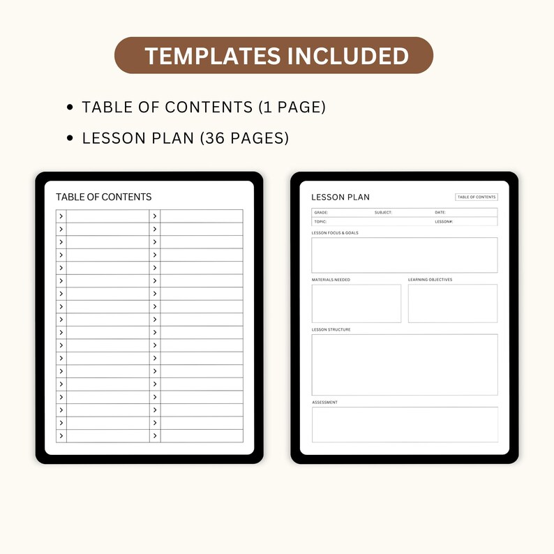 Editable Lesson Plan, Digital Teacher Planner, Homeschool Lesson ...