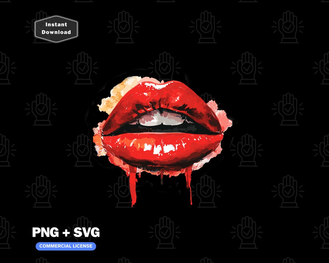 Sensual Red Lips SVG Design, PNG Art for Sublimation, Astronaut Vector ...