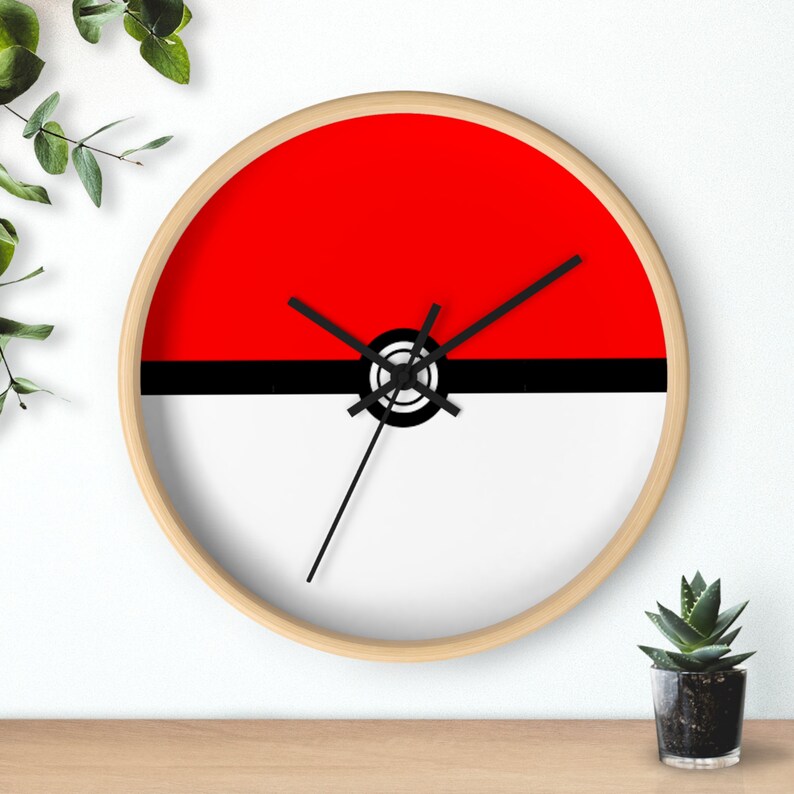 Red and Black | Wall Clock - Etsy