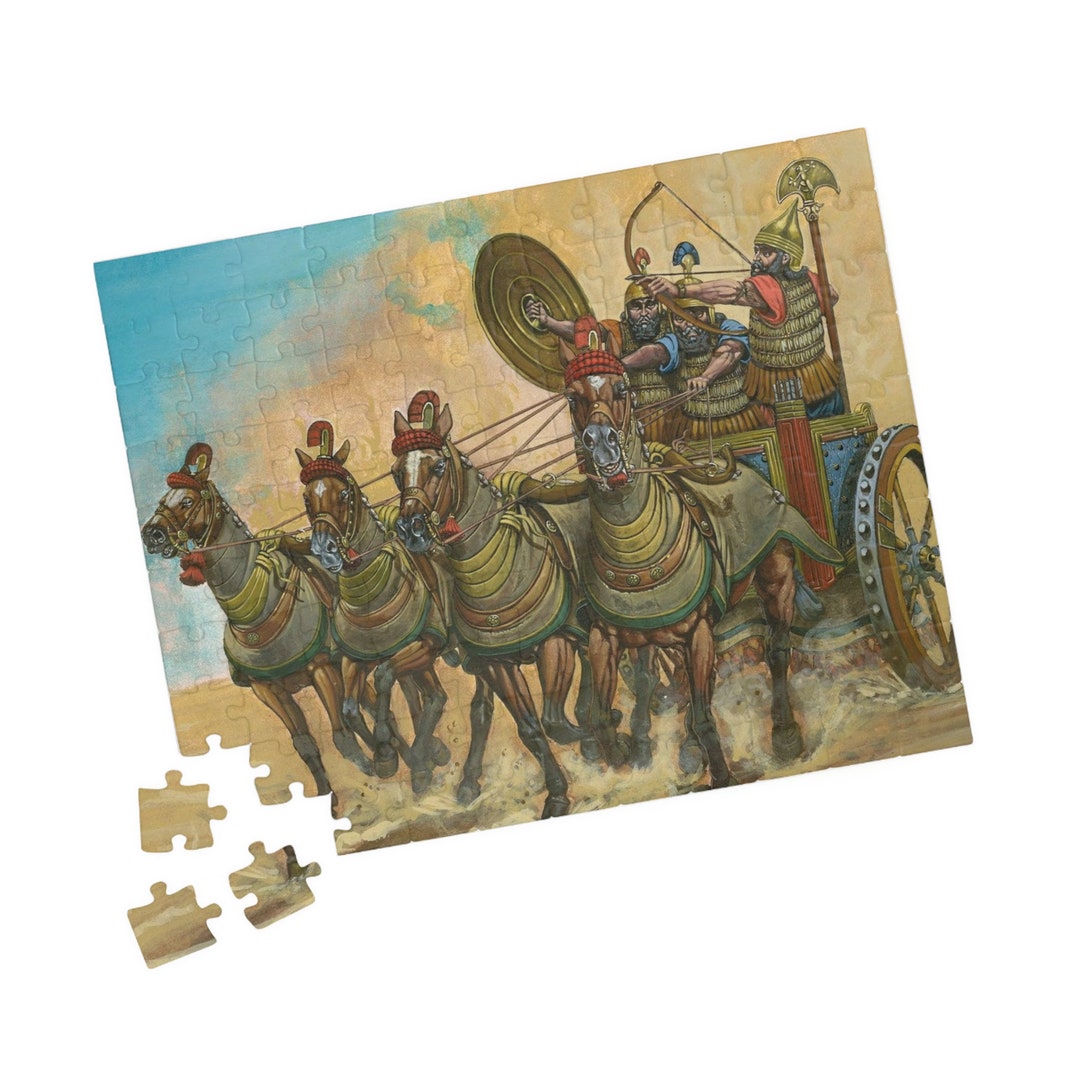 Assyrian | Chariot | Archers | Warriors | Battle | Puzzle (110 Piece ...