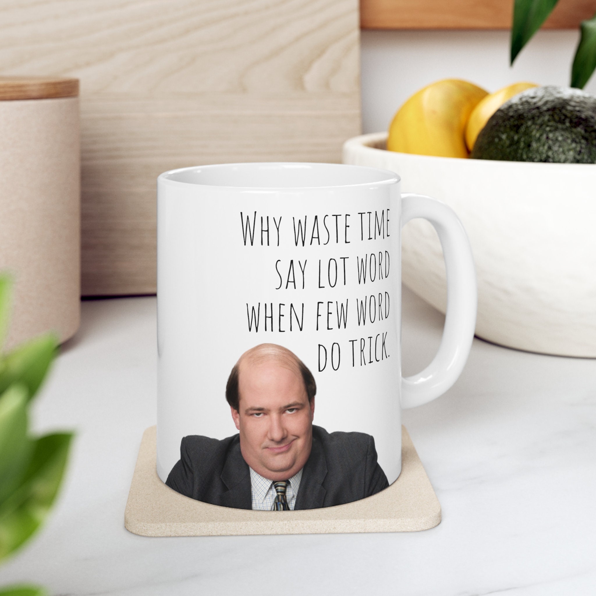 The Office | Kevin Malone | Why Waste Time Many Word | Ceramic Mug 11oz ...