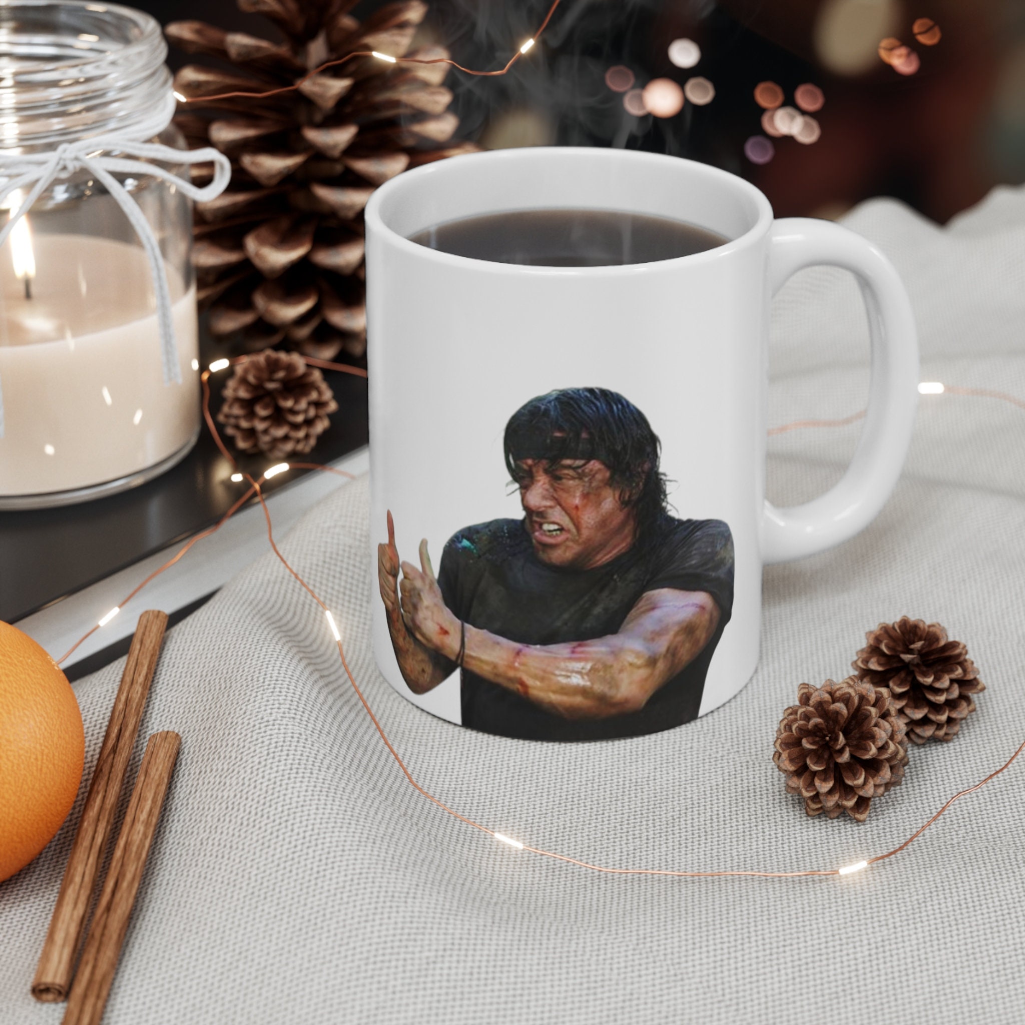 Rambo | Sylvester Stallone | Double Thumbs up | Ceramic Mug 11oz - Etsy