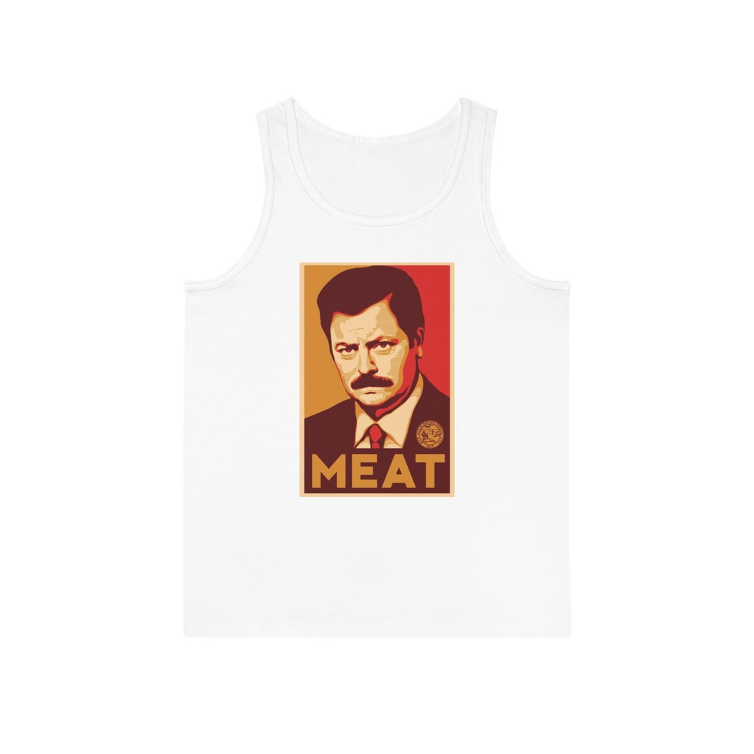 Ron Swanson Meat Parks and Recreation Gym Tank Top Singlet - Etsy
