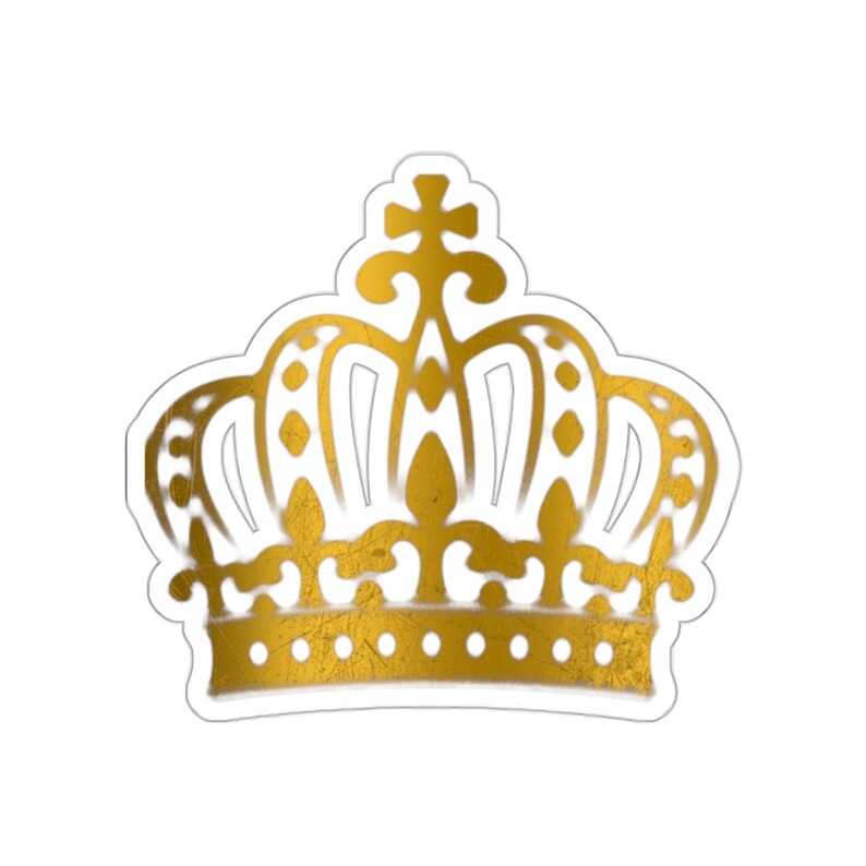 Crown | Gold | Kiss-cut Stickers - Etsy