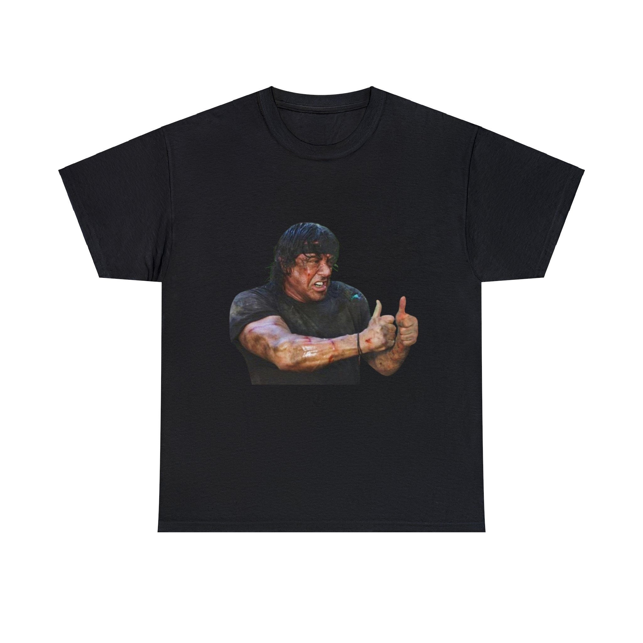 Rambo Double Thumbs up Sylvester Stallone Unisex Heavy Cotton Tee - Etsy