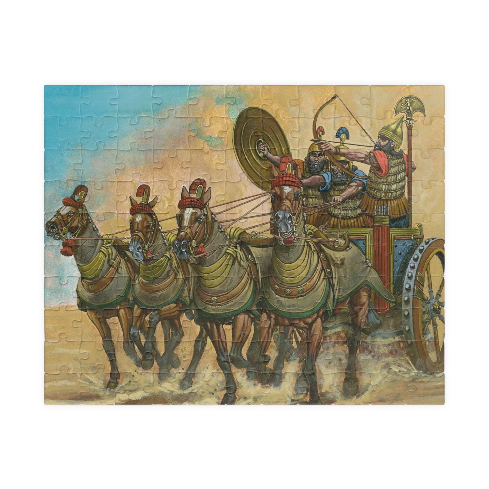Assyrian | Chariot | Archers | Warriors | Battle | Puzzle (110 Piece ...