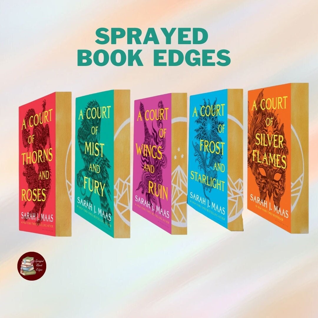 ACOTAR Series Box Set, A Court of Thorns and Roses Sarah J Maas Sprayed Edges Custom-made ...