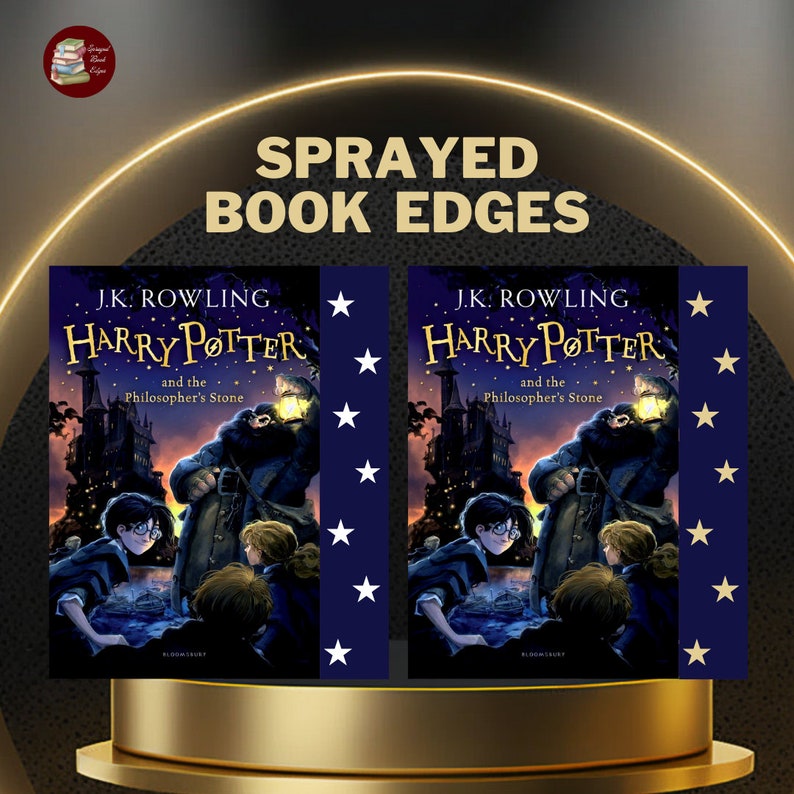 Harry Potter J. K. Rowling Custom Sprayed Edges Book Set With Matching ...