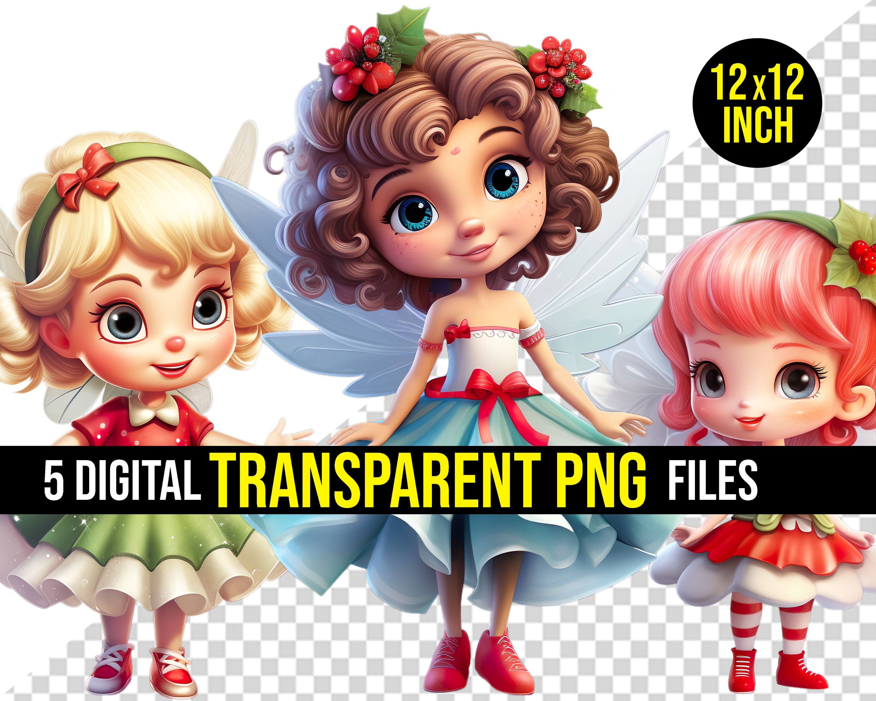 Elegant Black Christmas Baubles PNG Clipart 6 Round Ornaments Instant ...