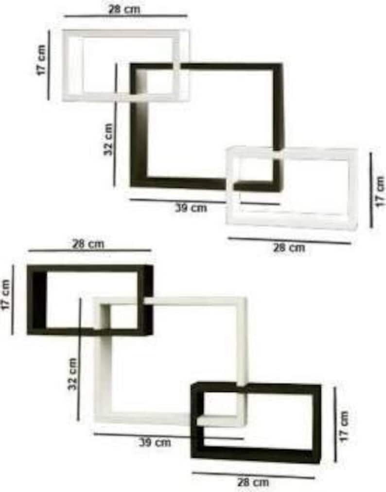 Best MDF WOOD Set of 6 Decoration Shelf Rack Intersecting Wall Shelves ...