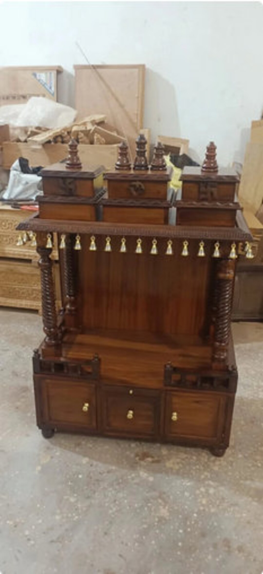 65'' Home Temple,carved Temple Pooja Ghar,indian Temple, Temple for ...