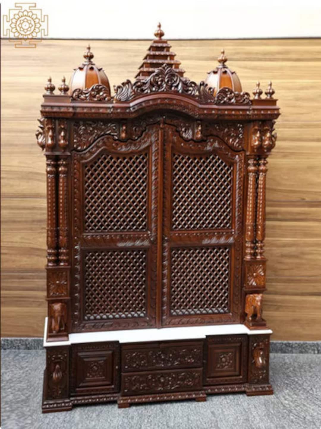 Designer Temple Home Temple Pooja Mandir With Dome/carved Temple/pooja ...