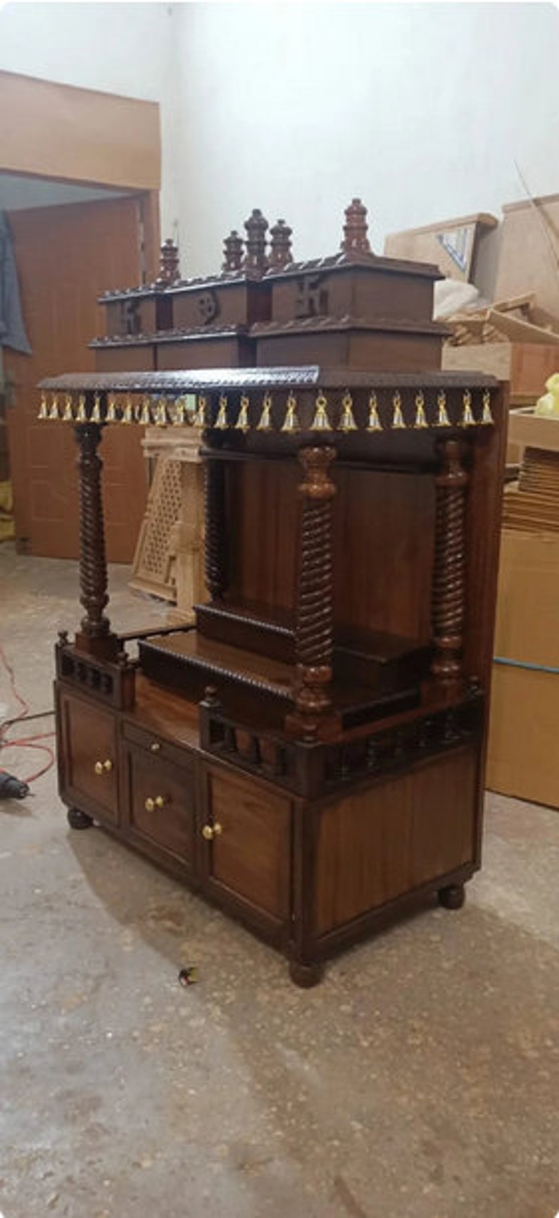 Pooja Mandir Indian Temple Design Wood Temple Unique Hand Carved for ...