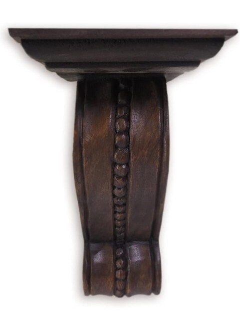 Wooden Wall Corbel Bracket / Floating Shelf, Handcarved 10 Inch (medici ...