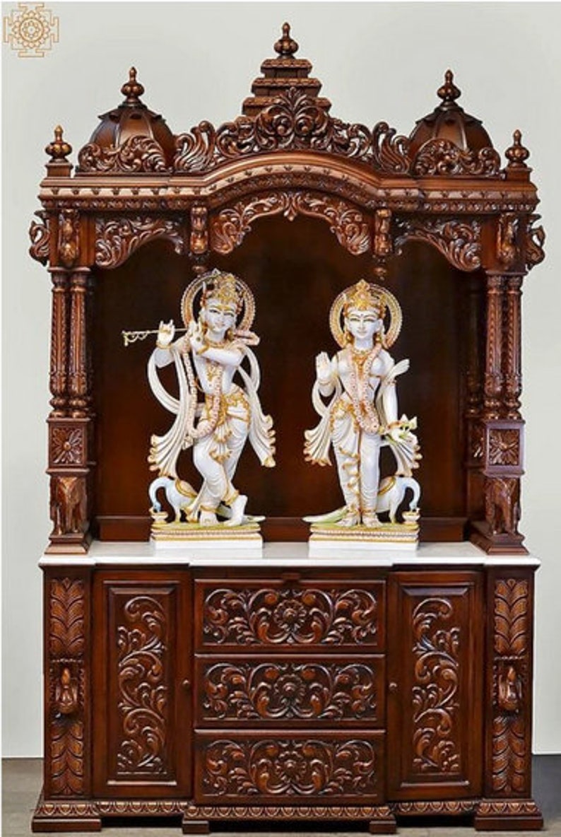 72''temple Mandir Wooden Big Home Temple, Pooja Mandir, Home Temple ...