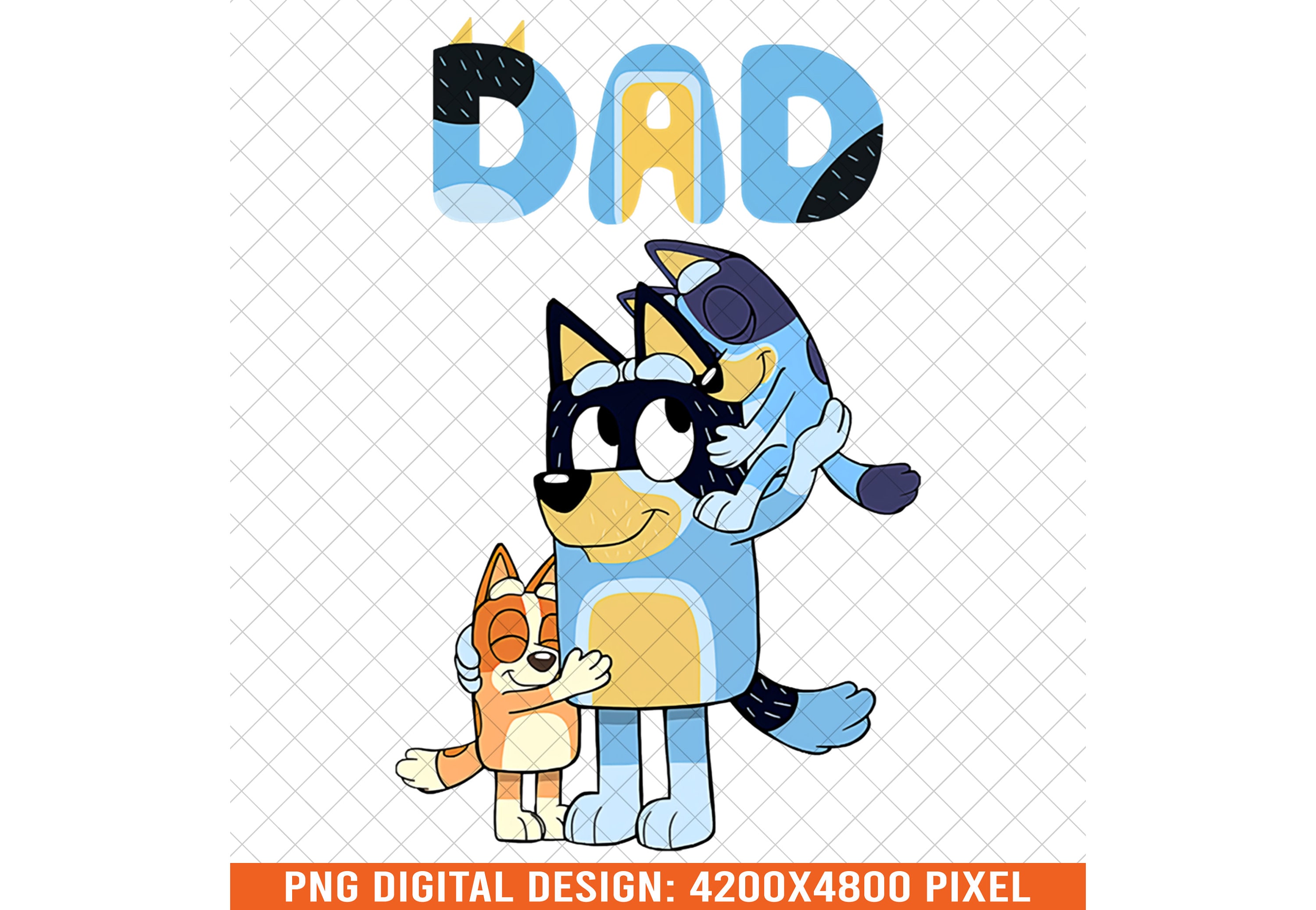 Bluey Dad Png Bluey Día del Padre Png Bluey Bandit Heeler - Etsy España