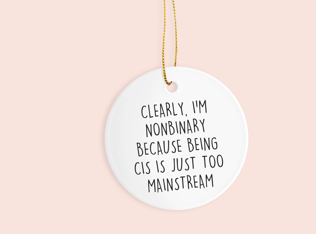 Nonbinary Ornament, Gift for Nonbinary Friend, Nonbinary Pride, Gender ...