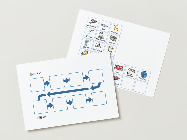 Visual Schedule With Symbols - Etsy