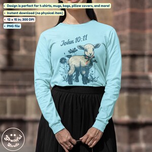 John 10:11 I Am the Good Shepherd Lays Down His Life, Bible Verse, Tee ...