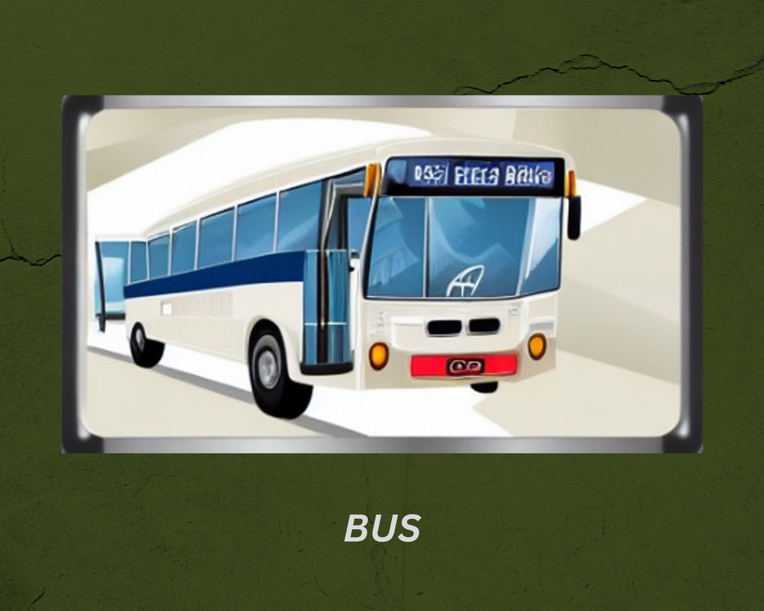 DIGITAL MINIMALIST BUS - Etsy