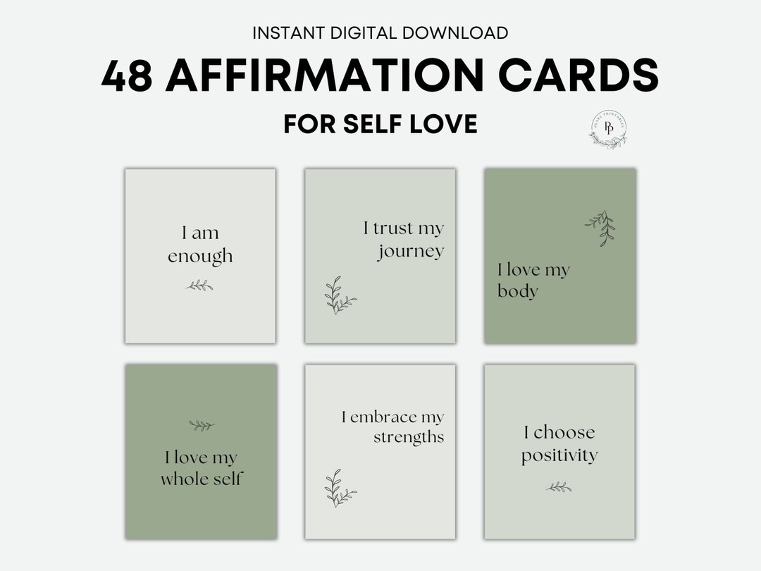 48 Printable Affirmation Cards for Self Love | Manifestation Cards ...