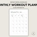 Printable Fitness Planner Digital PDF Download A4 Size Exercise Tracker ...