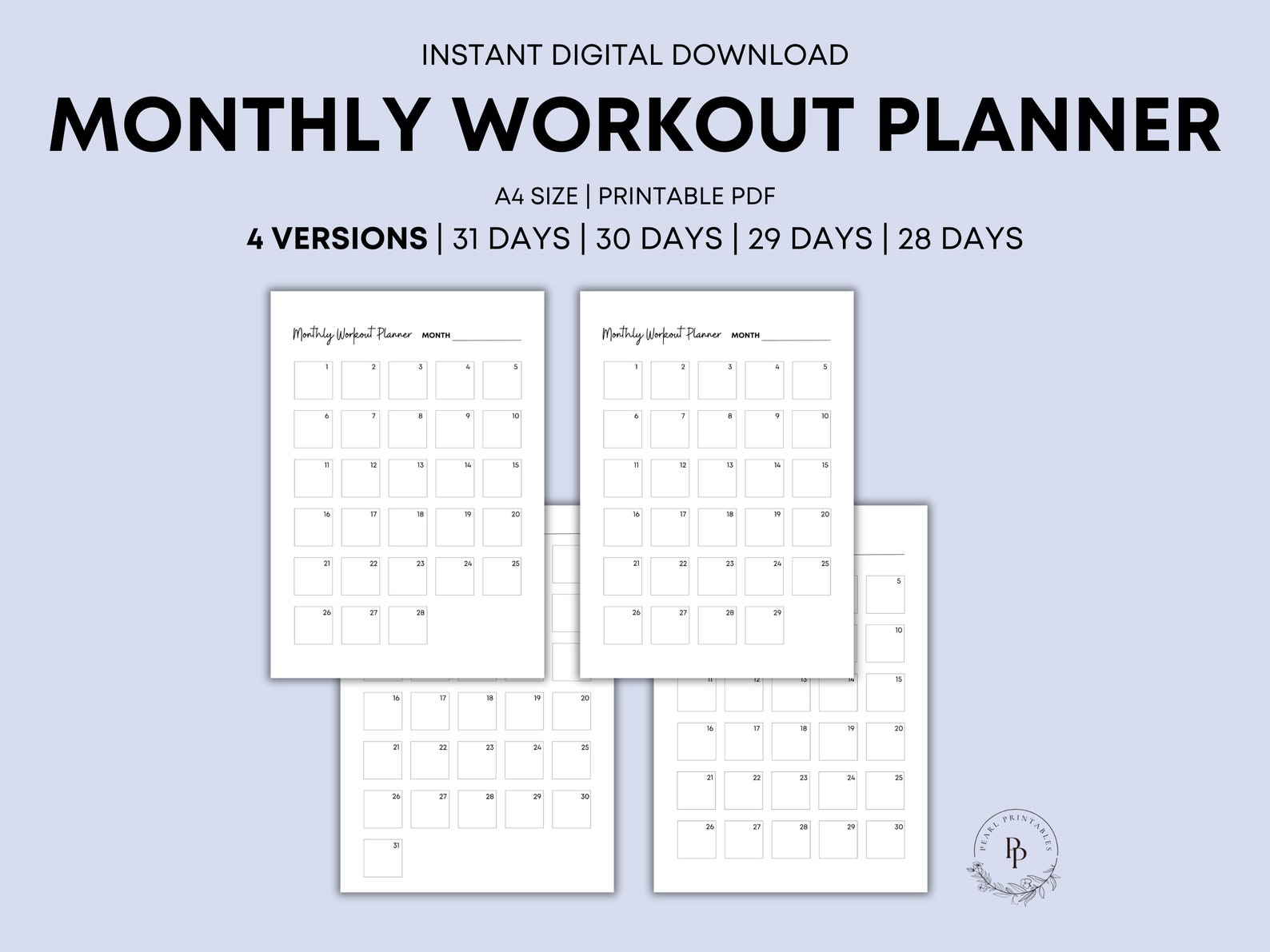 Fitness Planner Printable | Workout Tracker | Weightlifting Log ...