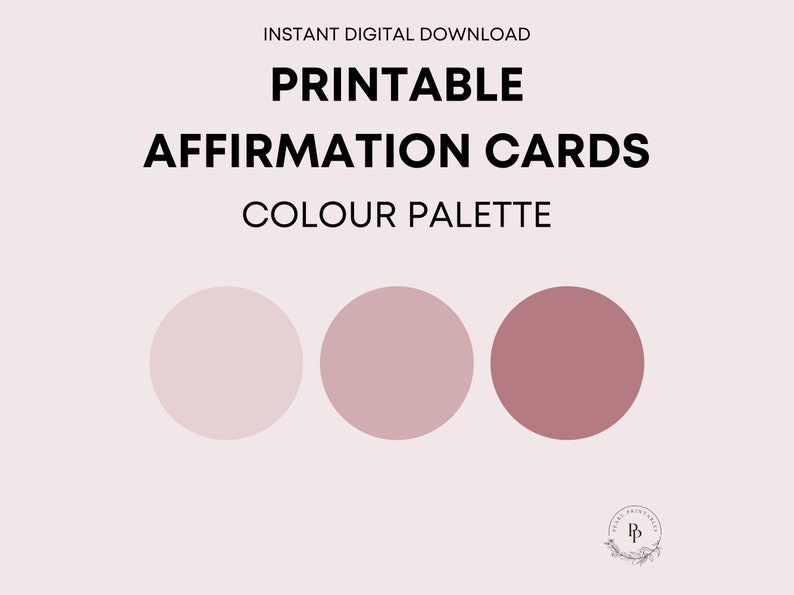 48 Printable Affirmation Cards | Dusty Pink Daily Affirmation Cards ...