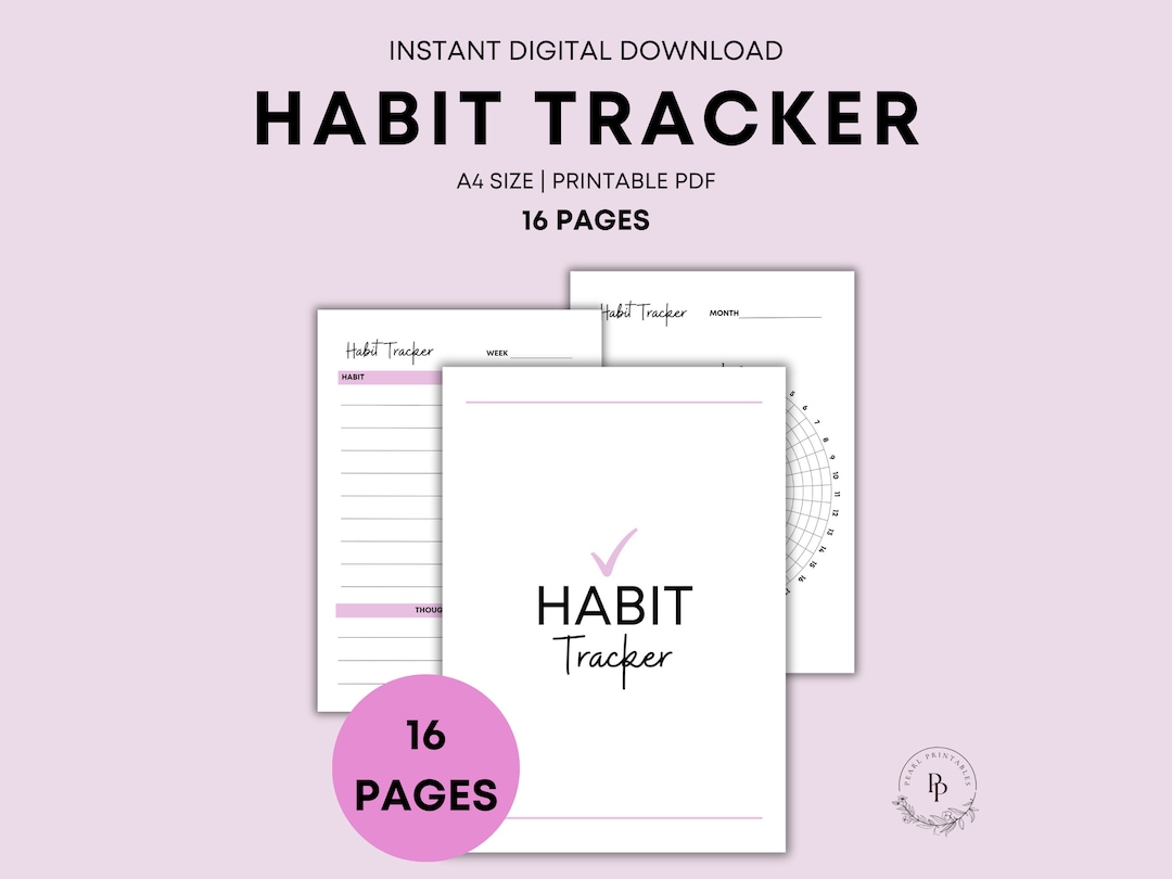 Habit Tracker Printable A4 Size PDF Download Routine - Etsy